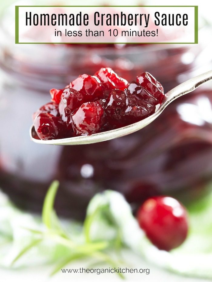 Cranberry sauce in glass jar | The Organic Kitchen Blog and Tutorials