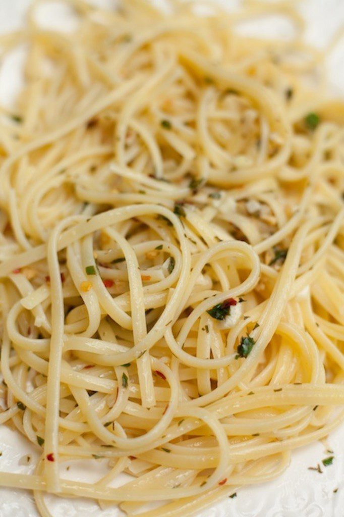 Pasta Aglio e Olio with Eggs Sunnyside Up | The Organic Kitchen Blog ...