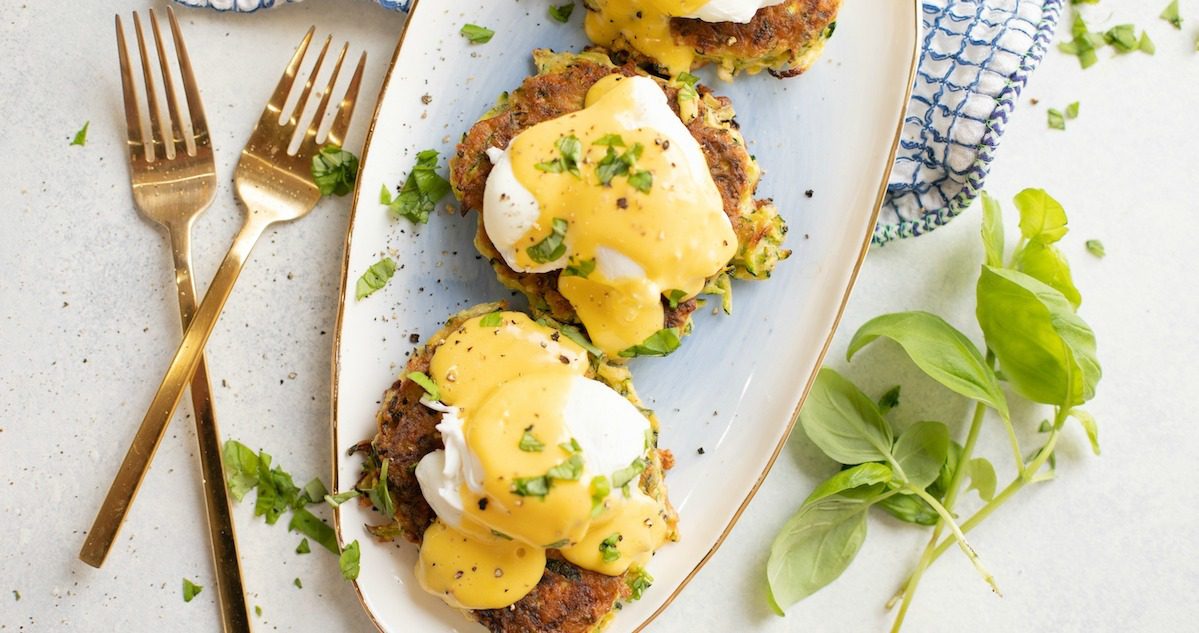 Farmhouse Zucchini Eggs Benedict! (Paleo-Whole30 option)