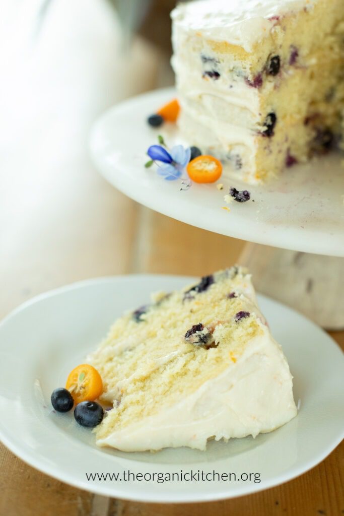 Orange Blueberry Cake | The Organic Kitchen Blog and Tutorials