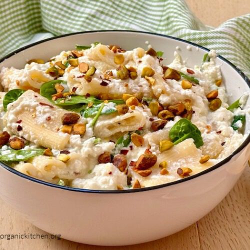 Creamy Lemon Rigatoni with Spinach