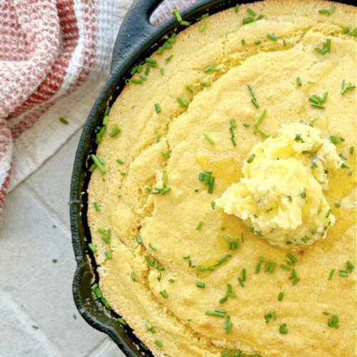 Buttermilk Cornbread with Chive Honey Butter