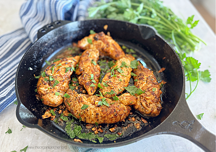 Easy Garlic Butter Chicken Tenders | The Organic Kitchen